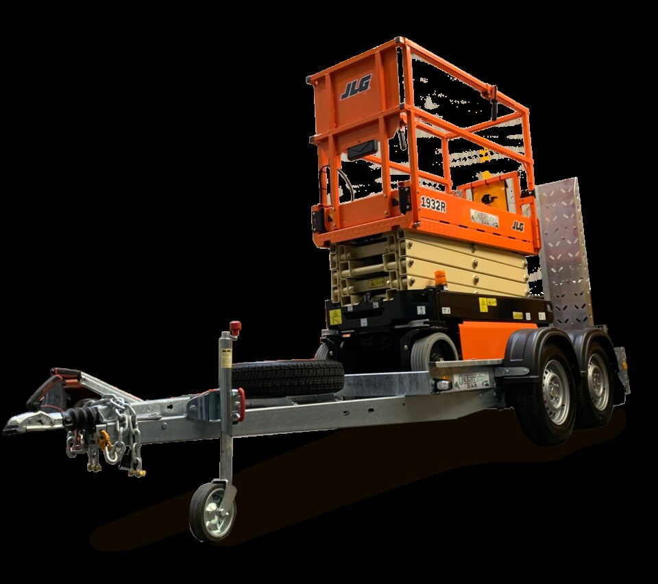 2022 New JLG R1932 19' Scissor lift with Galvanize Trailer - STM Equipment